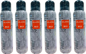 zudio WILD DEO PACK OF 6 Body Spray - For Men & Women - Price in India ...