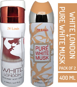 St. Louis White London & Pure White Musk Combo Deodorant Spray - For ...