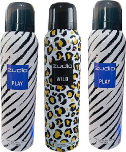 zudio play men -2,wild women -1 pack of 3 Body Spray - For Men & Women ...