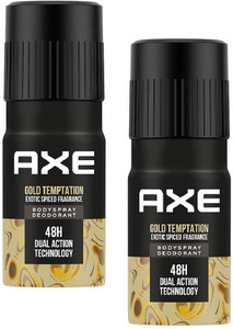 AXE GOLD TEMPTATION LONG LASTING DEODORANT 150 ML 2 PCS Deodorant Spray ...