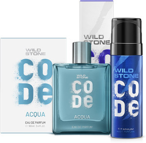 Wild Stone CODE Acqua Premium Premium 100ml & CODE Titanium 120ml ...