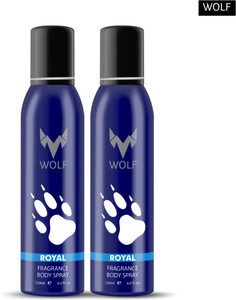 Wolf Royal Pack of 2- No Gas Perfumed Bodyspray for Men Deodorant Spray ...