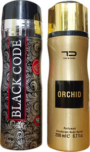 St. Louis BLACKCODE DEO 200 ML AND ORCHID DEO 200 ML Body Spray - For ...