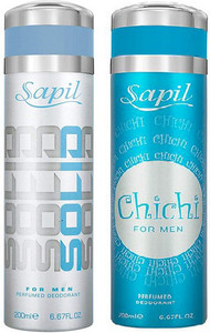 Sapil SOLID & CHICHI DEODORANT,200ML EACH, PACK OF 2. Perfume Body ...