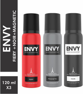 Envy Fiery, Noir & Magnetic Deo Combo Body Deodorant Spray - For Men ...