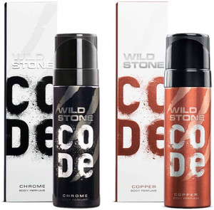 Wild Stone CODE Chrome & Copper (150 ml each) Perfume Body Spray - For ...