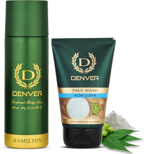 DENVER Hamilton Deo 200 ml and Acne Clear Face Wash 100 g Price in ...