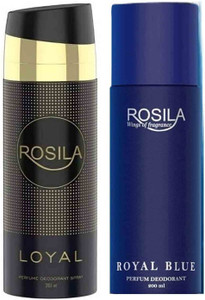 Rosilla Loyal & Royal Blue Deodorant Body Spray 200ml Pack of 2 Body ...