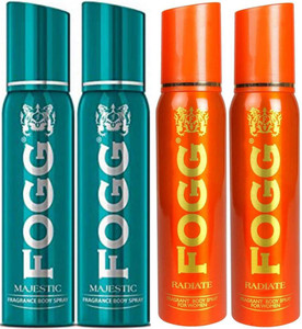 FOGG Majestic Body Spray & Radiate Body Spray 120ml (set of 4) Body ...