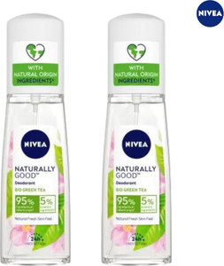 NIVEA Naturally Good Deodorant, Bio Green Tea -Pk2 Deodorant Spray ...
