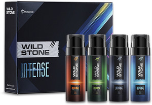 Wild Stone Intense No Gas Deo Travel Pack with Black, Ocean, Trance ...