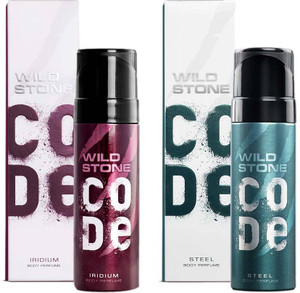 Wild Stone CODE Steel & Iridium Body Perfume for Men, (150 ml each) No ...