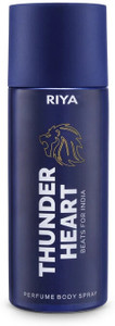 RIYA THUNDER HEART BLUE, DEODORANT BODY SPRAY BERGAMOT AQUATIC, LONG ...