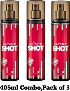 LAYER'R Shot Red Stallion 135ml (3pics) Body Spray - For Men - Price in ...