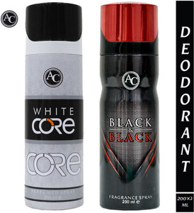 Aero Care White Core & Black Black Edition Deodorant Spray - For Men ...