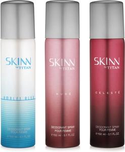 SKINN by TITAN Premium Deo Bundle pack of 3 Women Deodorant Spray - For ...