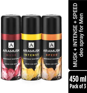 ARAMUSK Musk, Intense, and Speed Assorted Pack Everyday Wear Body Spray ...