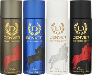 DENVER Sporting Club Rider, Goal, Victor & Champ Deodorant Spray Combo ...