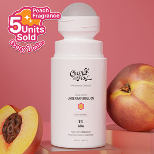 Chemist at Play 5% AHA Underarm Roll On, Lactic Acid Deodrants - Peach ...