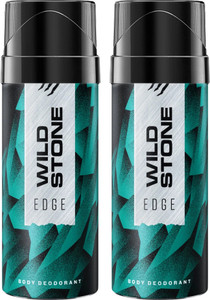 Wild Stone Edge Deodorant Combo for Men - 300ml (Pack of 2, 150ml each ...