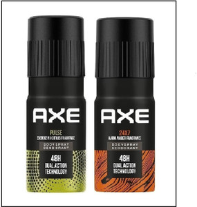AXE Pulse + 24x7 deodorant Body spray 150 ml pack.2 Deodorant Spray ...
