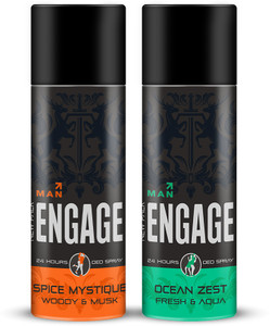 Engage Deo Combo 1 Ocean Zest 150ml & 1 Spice Mystique 150ml Deodorant ...