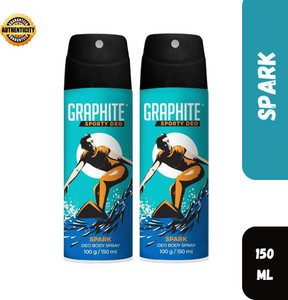 GRAPHITE Spark Sporty Deodorant Body Spray 150ml Each (Pack of 2 ...