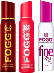 FOGG DEO MONARCH+NAPOLEON+FINE SPRING 120 ML Body Mist - For Men ...