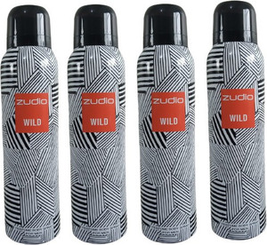 zudio WILD FOR MEN PACK OF 4 Body Spray - For Men & Women - Price in ...