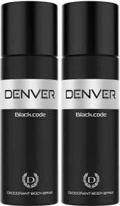 DENVER Black Code 150ml each Combo Deodorant Spray - For Men - Price in ...