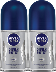 NIVEA Men's Deo Roll On Silver Protect Deodorant Roll-on Deodorant Roll ...