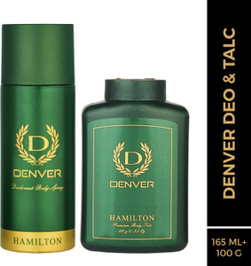 DENVER Hamilton Body Deo and Premium Talc (165 ml + 100 g) Deodorant ...