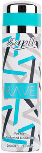Sapil Rave Men Deodorant (Imported From U.A.E) Body Spray - For Men ...