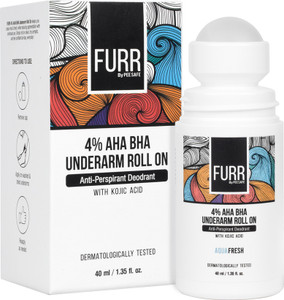 FURR 4% AHA BHA Underarm Roll-On with Long-Lasting Fresh Aqua Fragrance ...