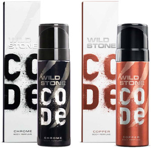 Wild Stone Code Chrome and Copper (150ml each) Perfume Body Spray - For ...