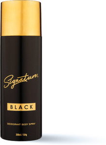 SIGNATURE Black Long Lasting Fragrance Skin Friendly Deodorant Body ...