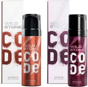 Wild Stone CODE Copper & Iridium (120 ml each) Body Spray - For Men ...