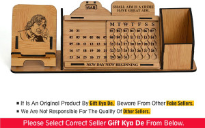 Flipkart.com | GIFT KYA DE 1 Compartments Wooden Desk Calender to ...