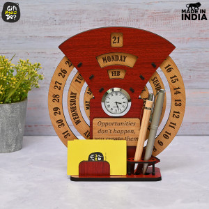 Flipkart.com | GIFT KYA DE 4 Compartments Wooden Desk / Table Calendar ...