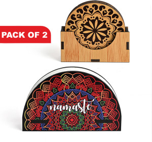Flipkart.com | GIFT KYA DE 1 Compartments Wooden Namaste Napkin Holder ...