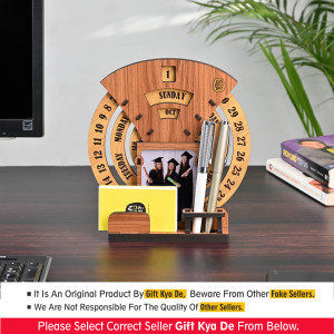 Flipkart.com | GIFT KYA DE 2 Compartments Wooden Desk Calendar Table ...