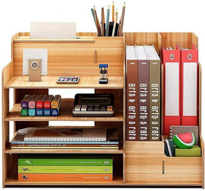Flipkart.com | Expro 9 Compartments Wood File Holder Office Table Books ...