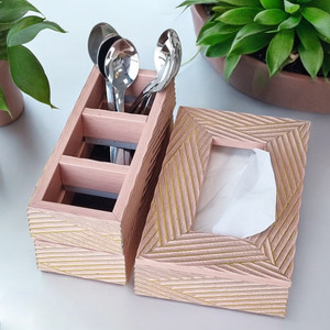 Flipkart.com | Art Street 3 Compartments Synthetic Wood Tissue Box ...