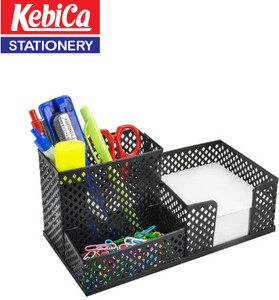 Flipkart.com | Kebica 3 Compartments Metal Mesh Desk Organizer ...