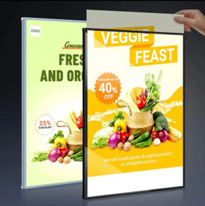 Flipkart.com | ADSSign 1 Compartments GLASS LED Slim Display Frame – A4 ...