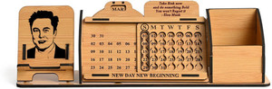 Flipkart.com | GIFT KYA DE 1 Compartments Wooden Desk Calendar Lifetime ...