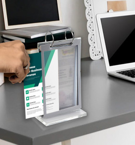 Flipkart.com | Infomate 5 Compartments Acrylic sign holder stand for A6 ...