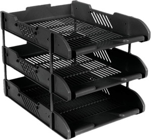 Flipkart.com | XYJIQS 3 Compartments plastic dest file rack - dest file ...