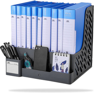 Flipkart.com | KRAPTICK 8 Compartments Plastic File Rack with Pen ...