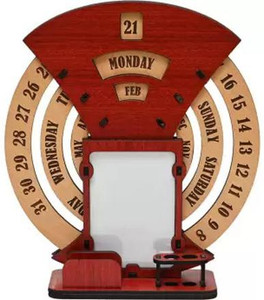 Flipkart.com | NOGAIYA 2 Compartments wood Round Desk Organizer and ...